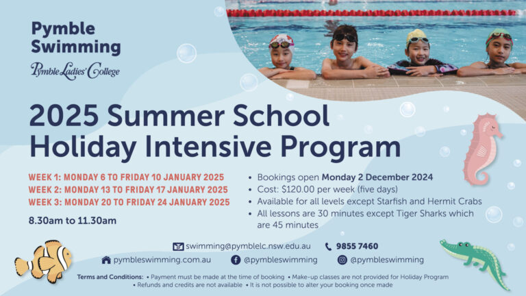 2025 Summer School Holiday Intensive Program – Pymble Swimming